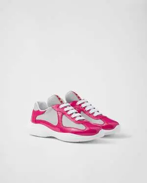 PRADA レースアップシューズ レディース Prada America'S Cup Biker Sneakers - Peony Pink | Editorialist
